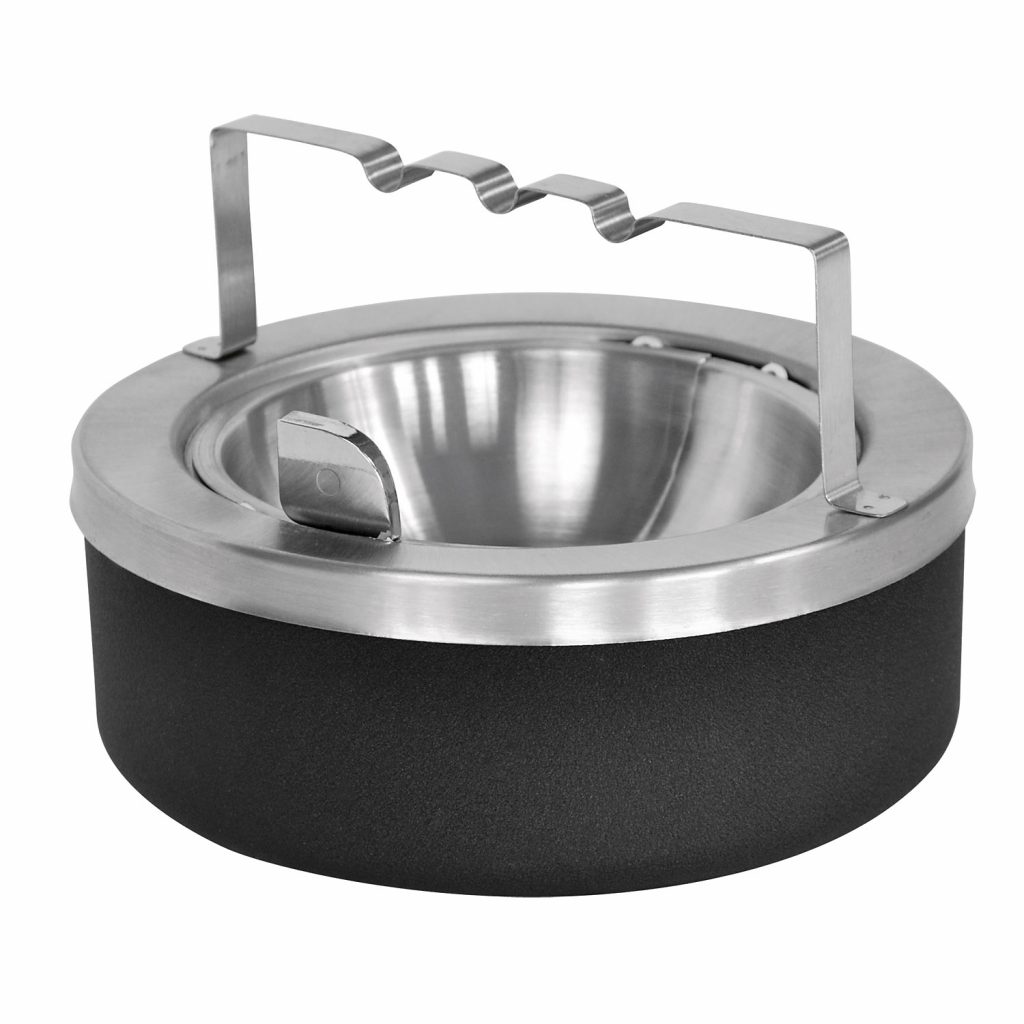 Flip Top Tabletop Ashtray w/ Bridge