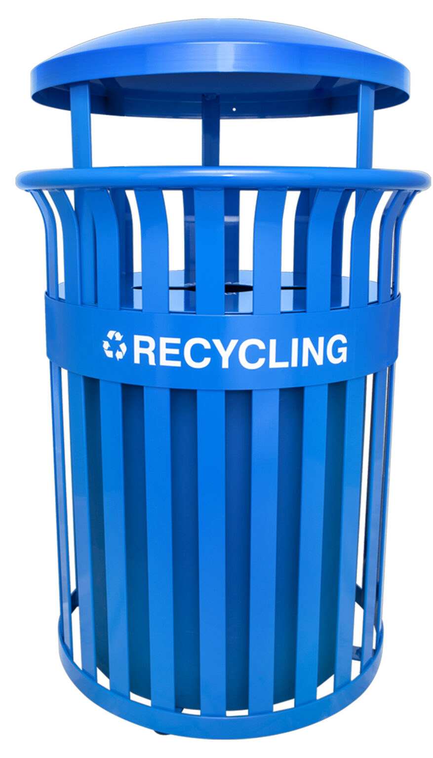 Streetscape Collection Recycling Receptacle w/ Canopy