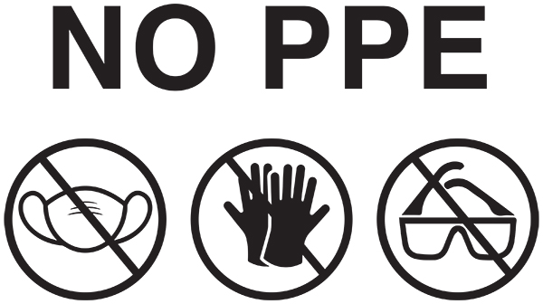 NO PPE Waste Stream Decal - Ex-Cell Kaiser